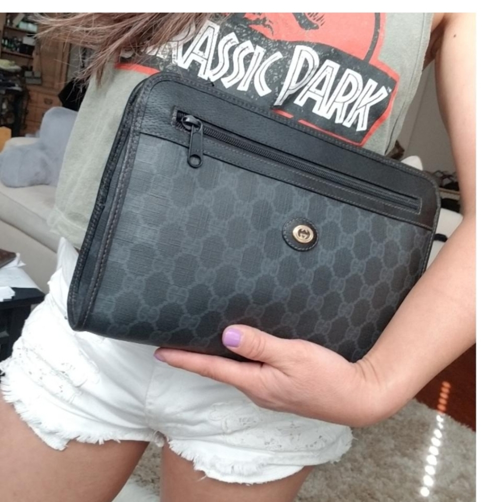 Authentic Vintage Gucci Clutch Portfolio - Gem